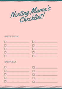 A Nesting Mama's Checklist - Modern Mama