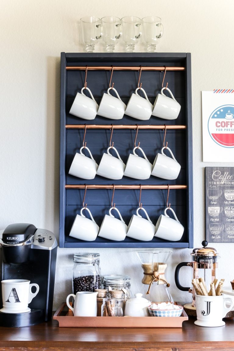 20 Amazing DIY Home Coffee Bar Ideas - Modern Mama